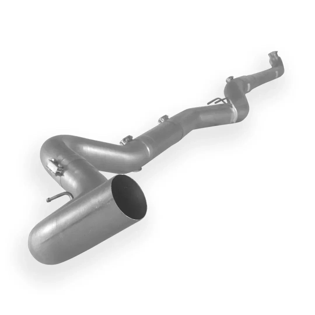 Aluminized Downpipe Back Exhaust Single | 6.6L GM Duramax LMM 2007.5 ...